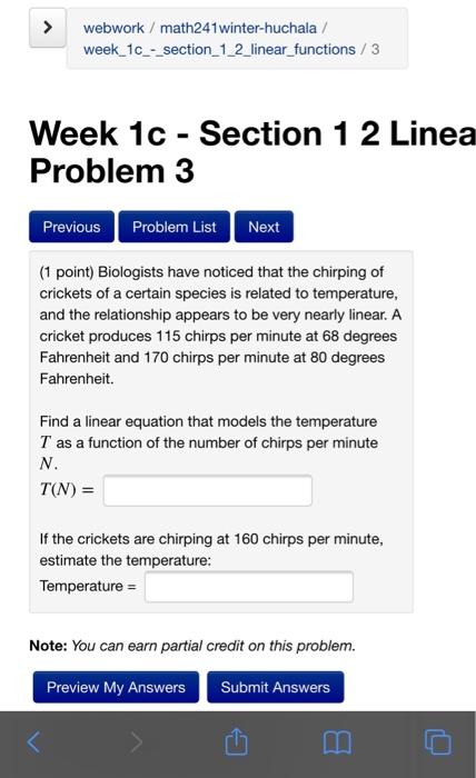 Solved > webwork/math241 winter-huchala/ | Chegg.com