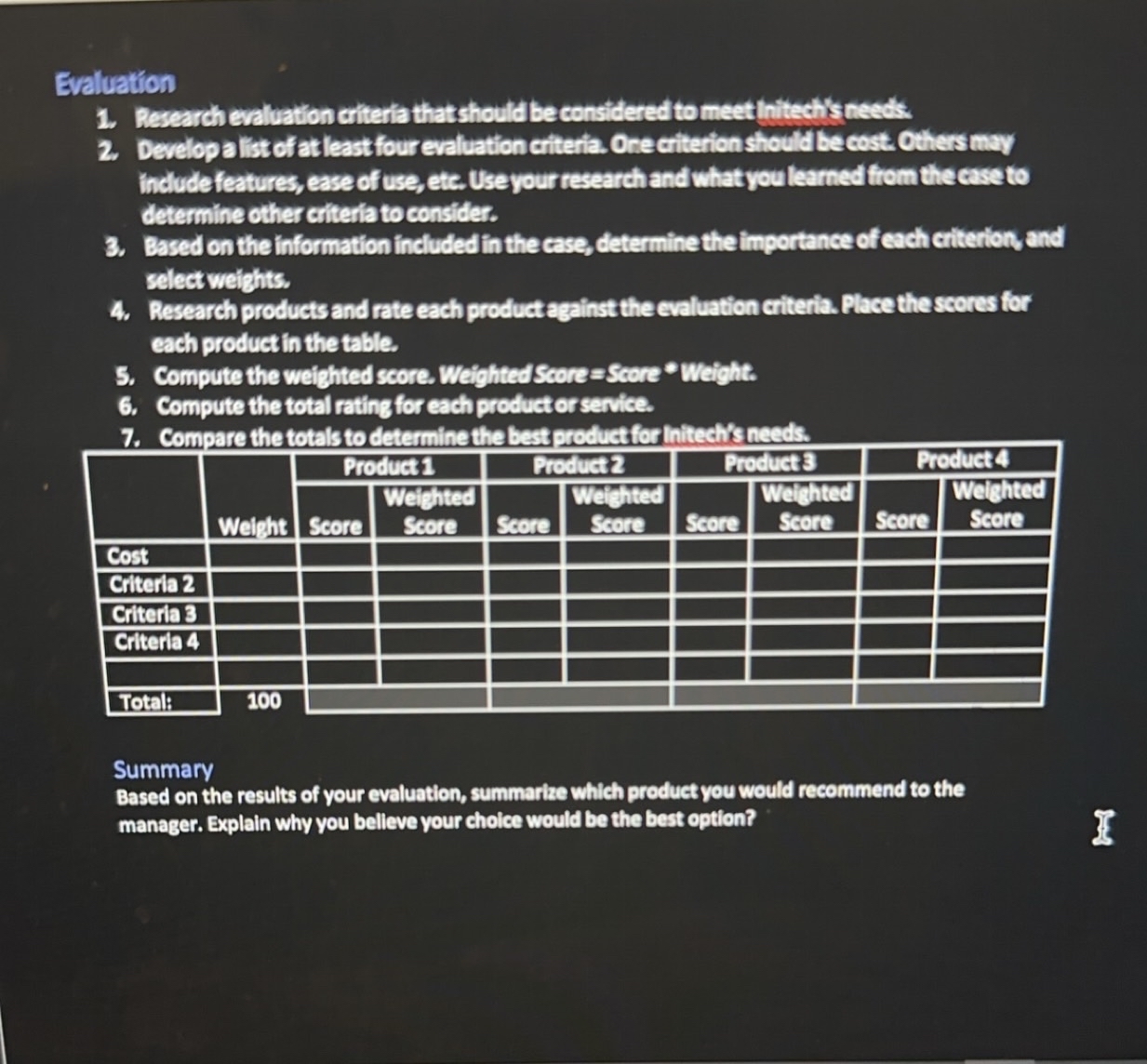 EvaluationResearch evaluation criteria that should be | Chegg.com