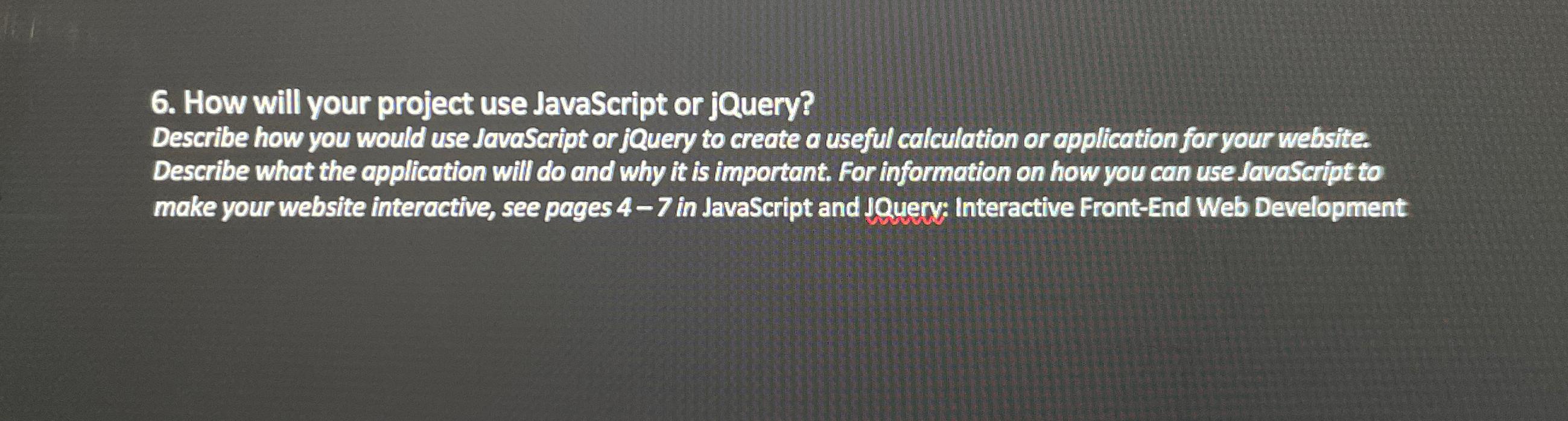 Solved Website GoalDescribe the goal of your website in one | Chegg.com