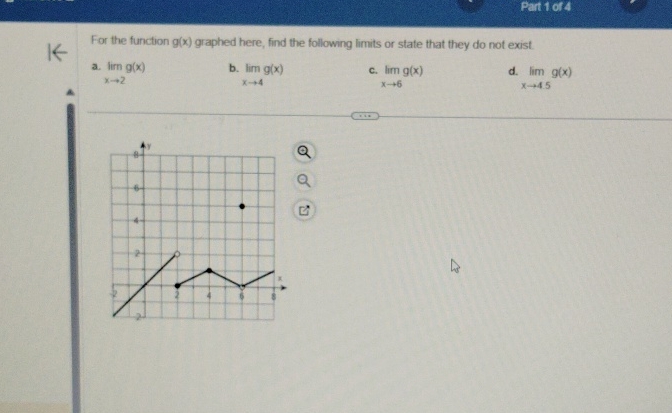 Solved For the function g(x) ﻿graphed here, find the | Chegg.com