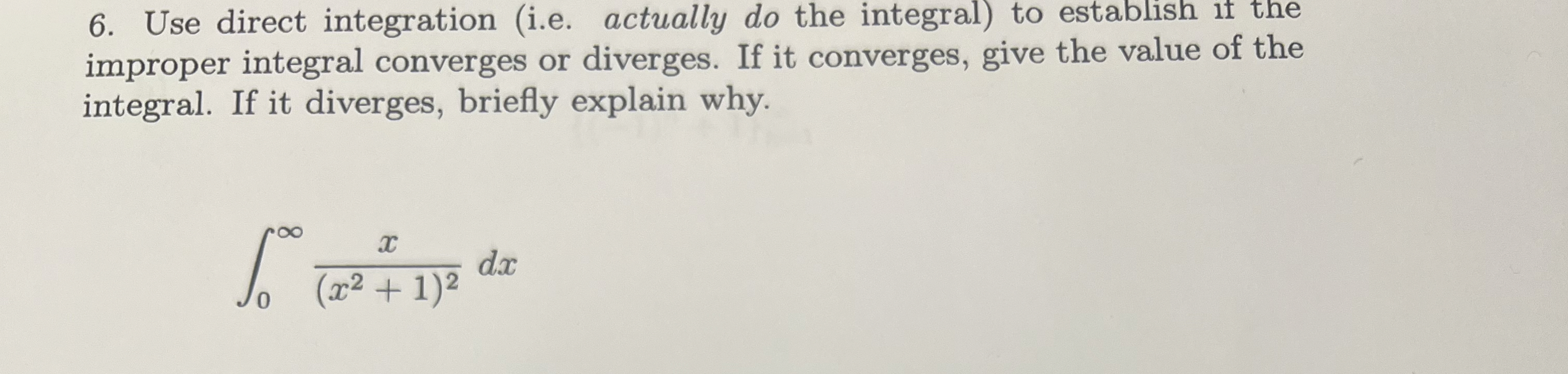 Solved Use direct integration (i.e. ﻿actually do the | Chegg.com