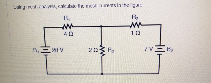 Solved Using mesh analysis, calculate the mesh currents in | Chegg.com