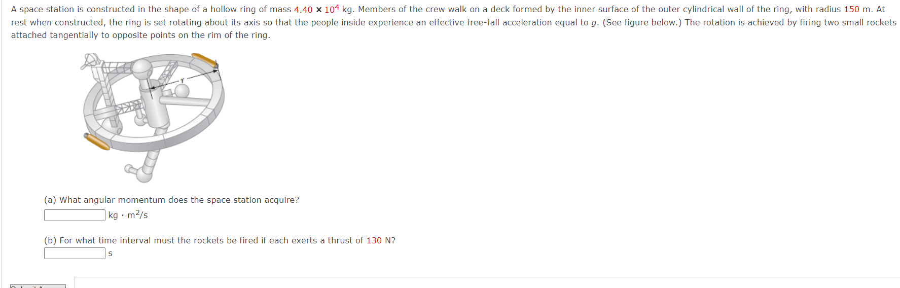 Solved attached tangentially to opposite points on the rim | Chegg.com