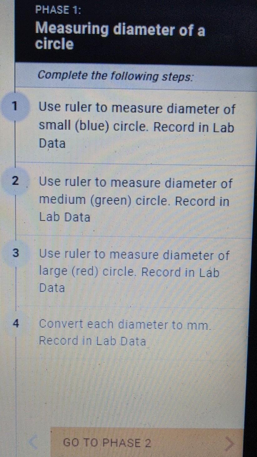 Need help finding cm and mm for blue, red, and green | Chegg.com