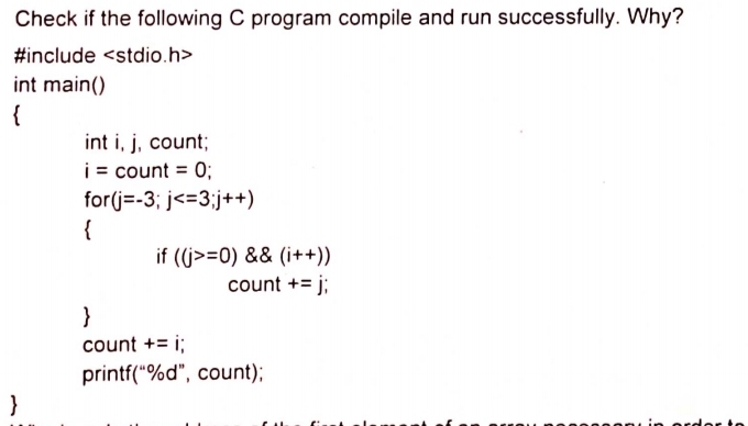 Solved Check if the following C program compile and run | Chegg.com