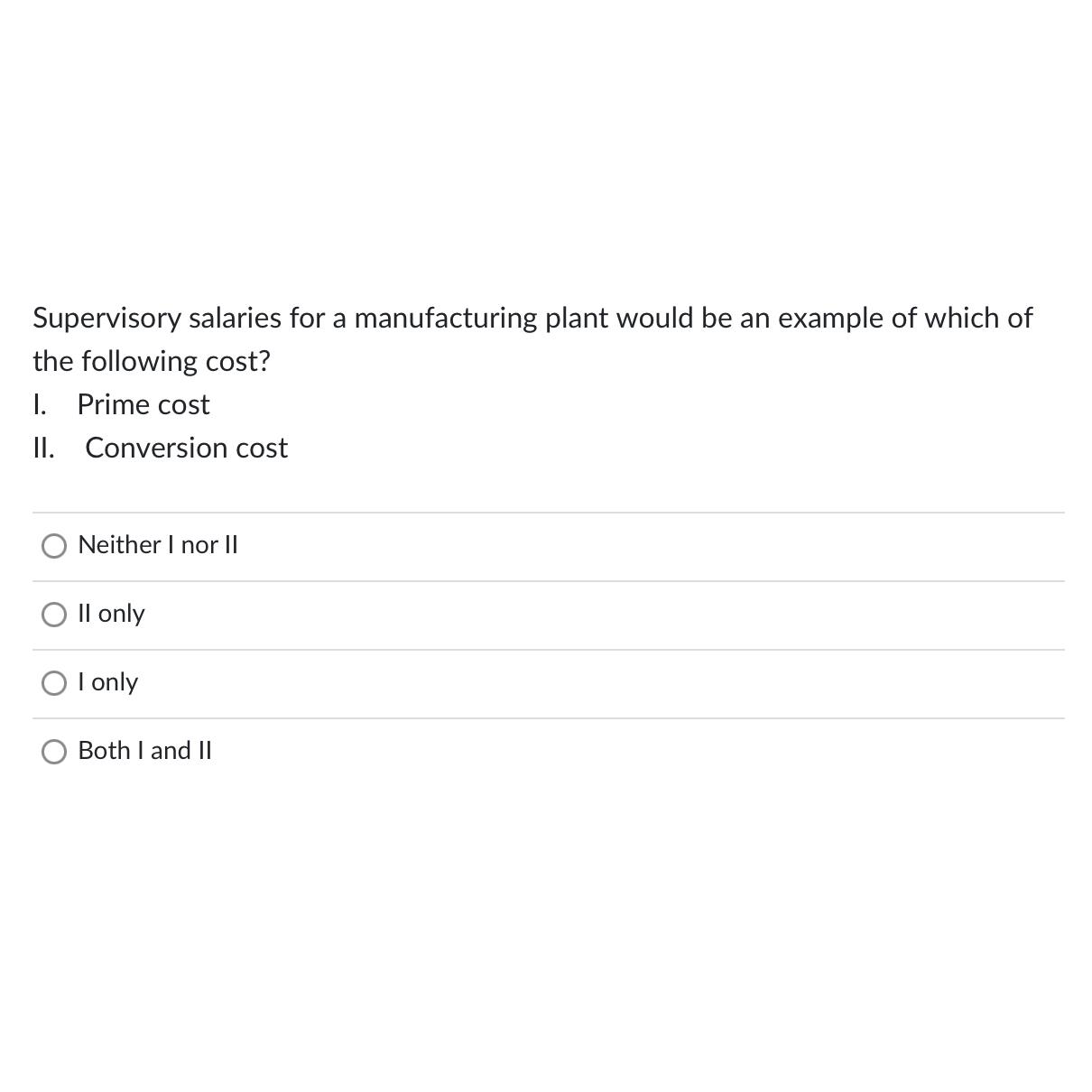 Solved Supervisory salaries for a manufacturing plant would | Chegg.com