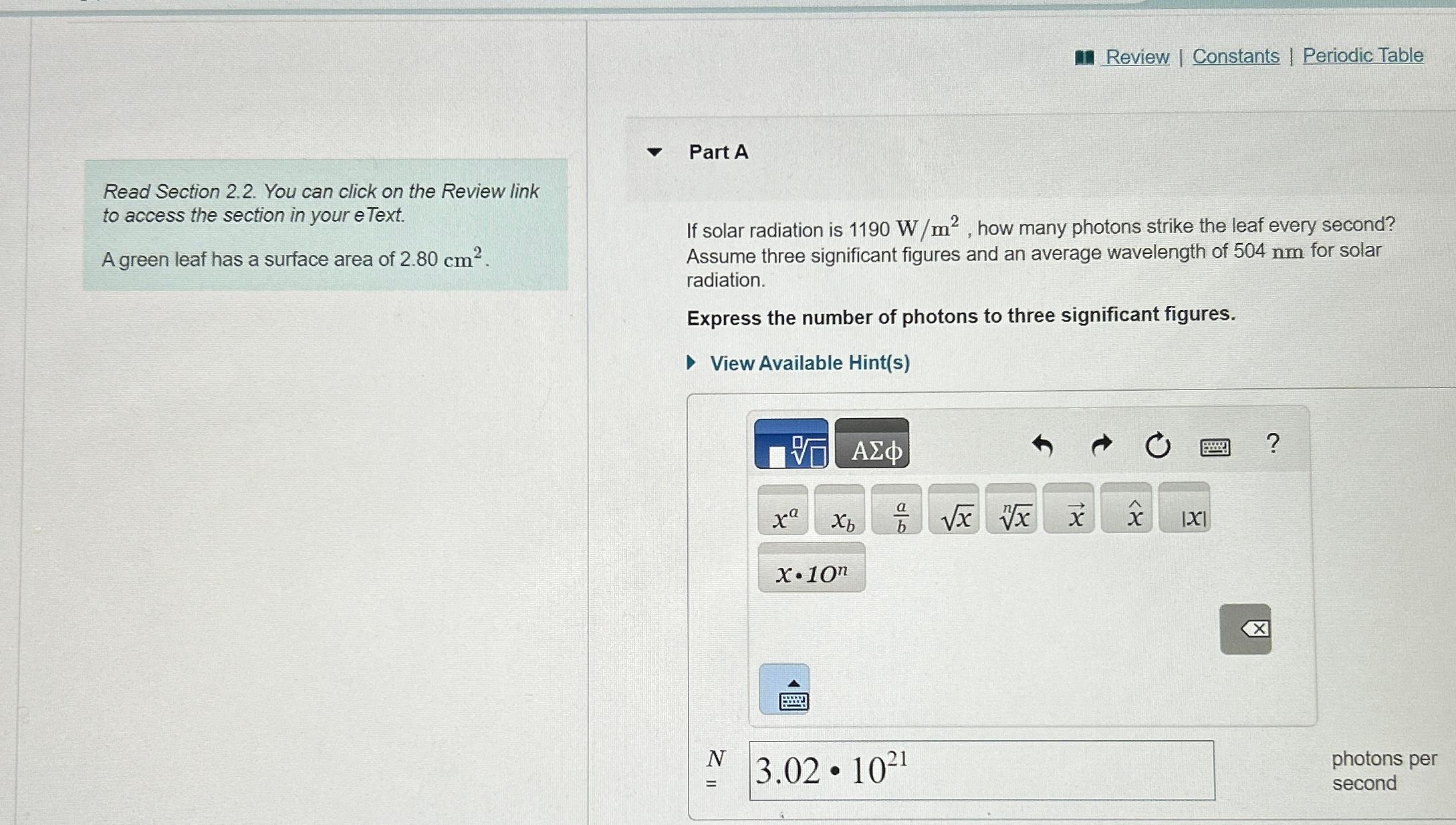 Solved Review | ﻿Constants | ﻿Periodic TablePart ARead | Chegg.com