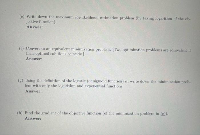 Solved Notations: The logistic function is also called the | Chegg.com