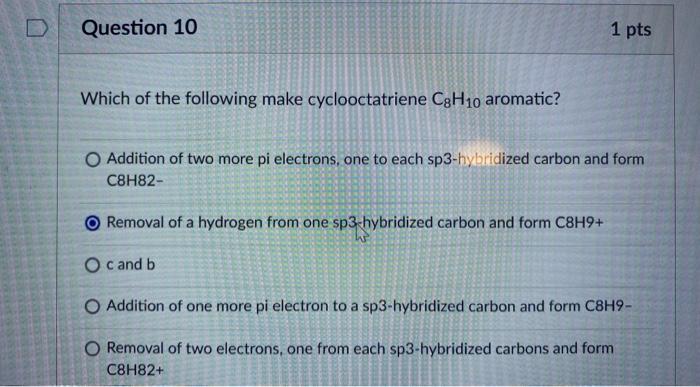 Solved Question 10 1 pts Which of the following make | Chegg.com