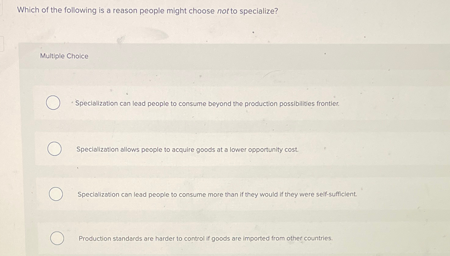 Solved Which of the following is a reason people might | Chegg.com