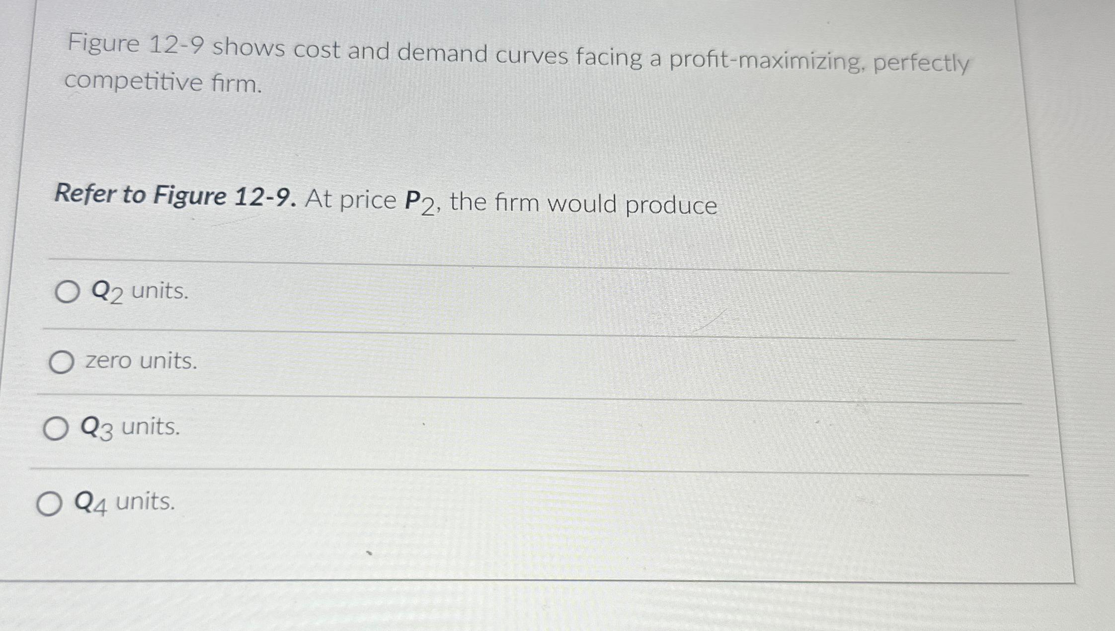 Solved Figure 12-9 ﻿shows cost and demand curves facing a | Chegg.com
