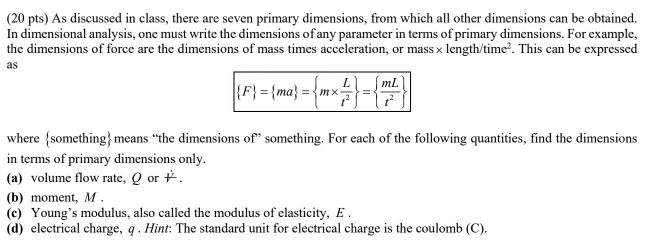 Solved (20 pts) As discussed in class, there are seven | Chegg.com