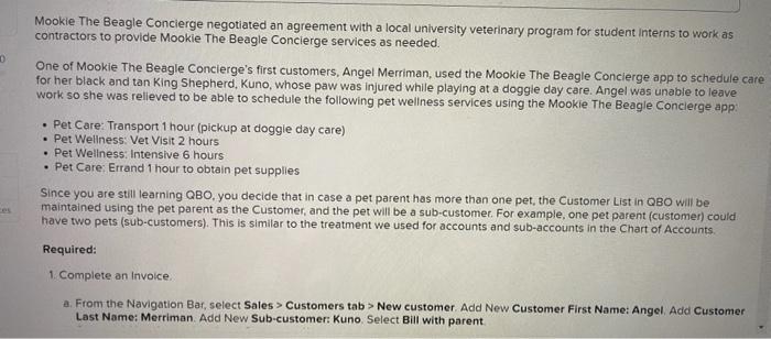 Mookie The Beagle Concierge negotiated an agreement | Chegg.com