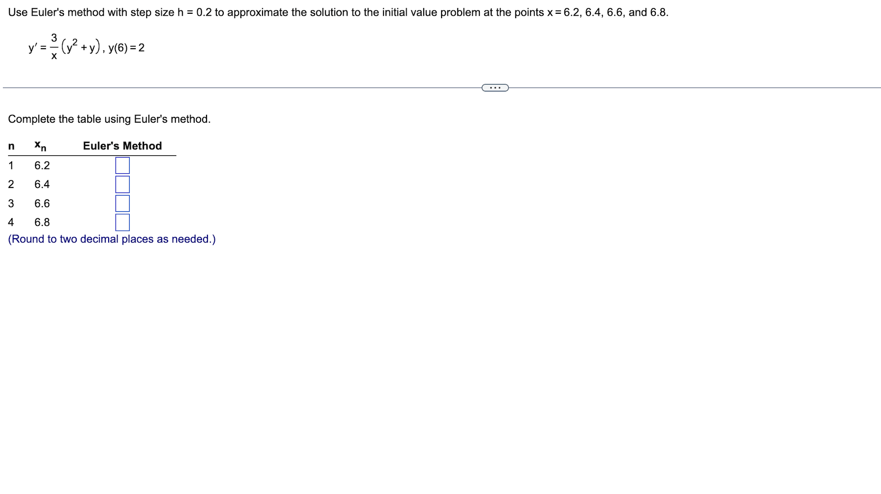 Solved Use Euler's method with step size h=0.2 to | Chegg.com