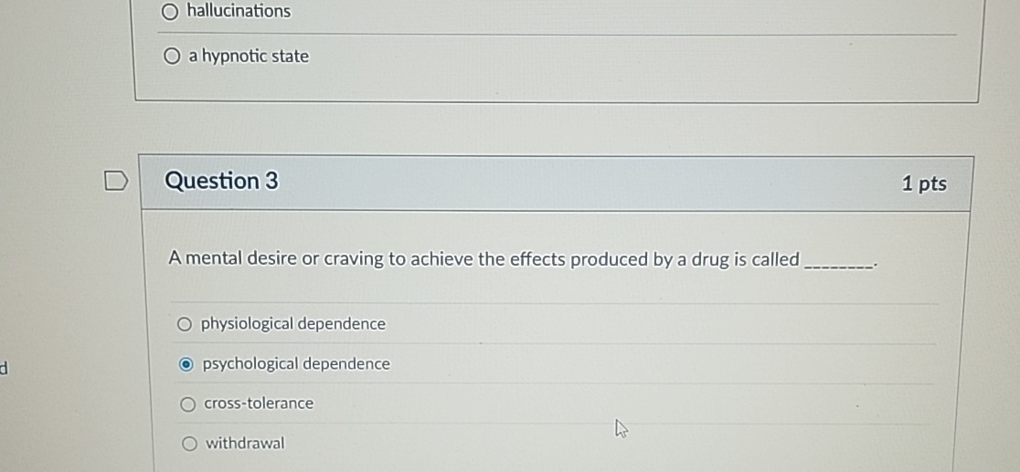 Solved hallucinationsa hypnotic stateQuestion 3A mental | Chegg.com