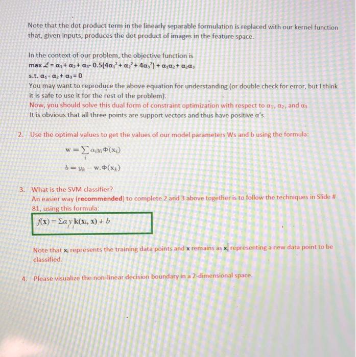 1. Linearly Separable Example (10 points) Build the | Chegg.com