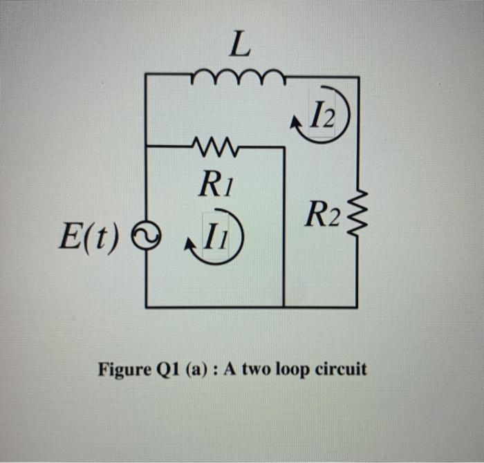 Solved Given a two-loop circuit shown in Figure Q1(a) where | Chegg.com