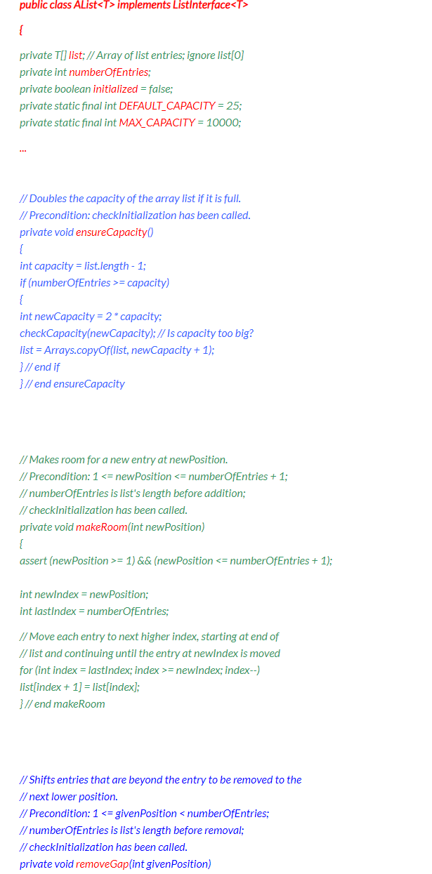 Solved Download the following interface: ListInterface.java | Chegg.com