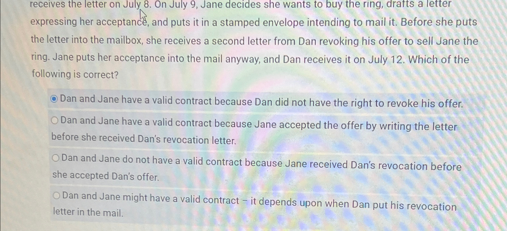 Solved receives the letter on July 8 . ﻿On July 9, ﻿Jane | Chegg.com