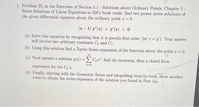 Solved Problem 25, in the Exercises of Section 5.1 - | Chegg.com
