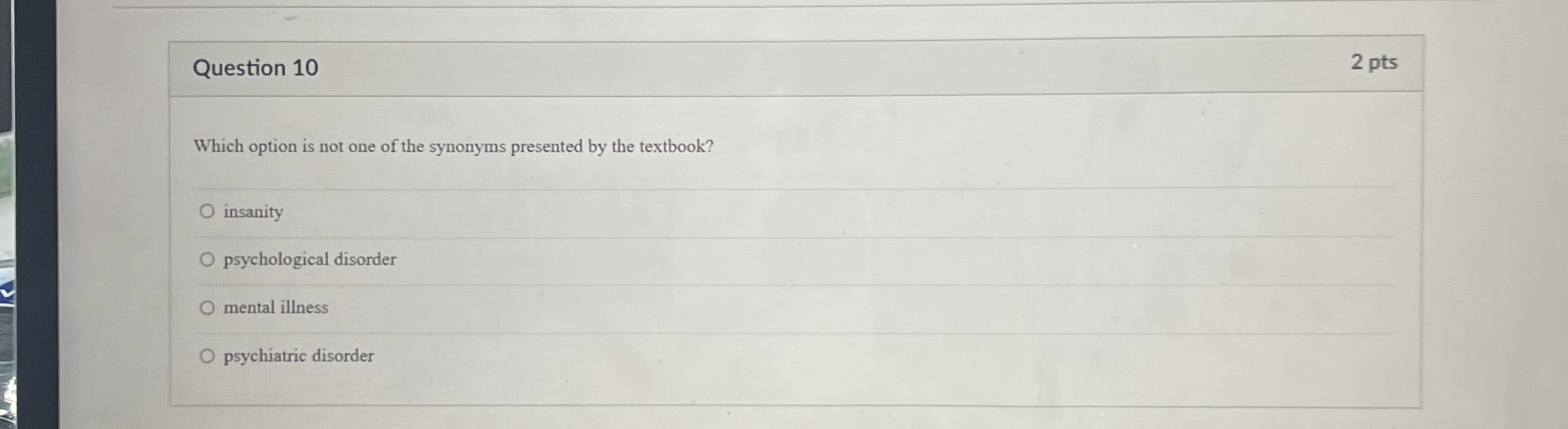 Solved Question 102 ﻿ptsWhich option is not one of the | Chegg.com