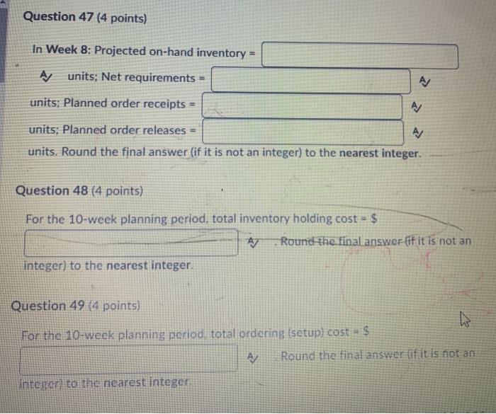 Solved A manufacturing company has a master production plan | Chegg.com