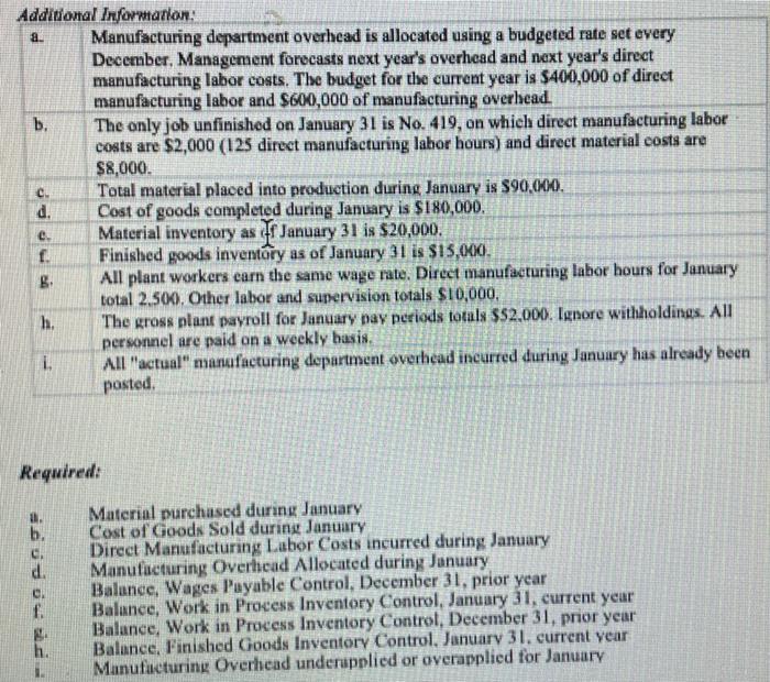 Solved You are asked to bring the following incomplete | Chegg.com