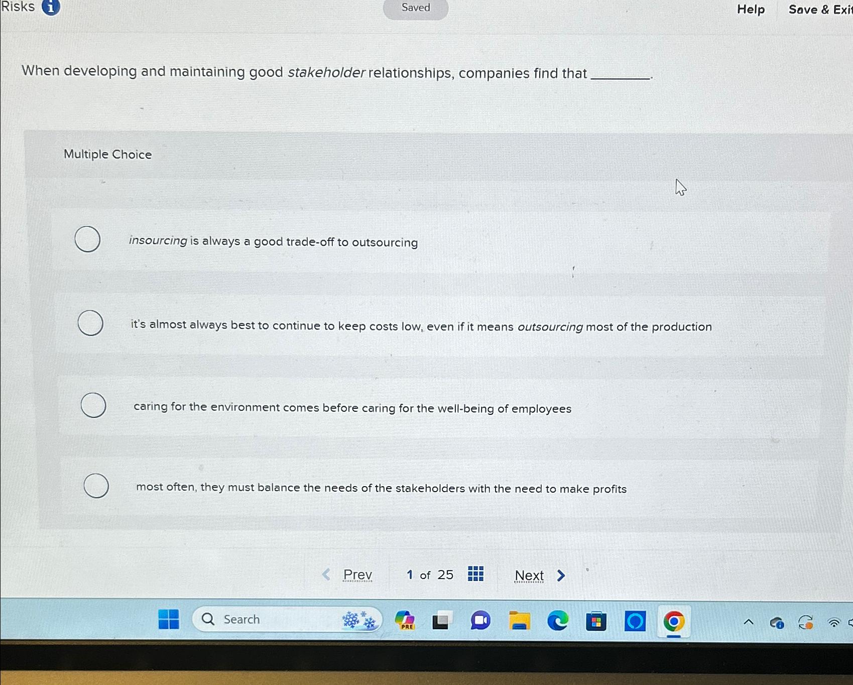 Solved Risks (i)SavedHelpSave & ExiWhen developing and | Chegg.com