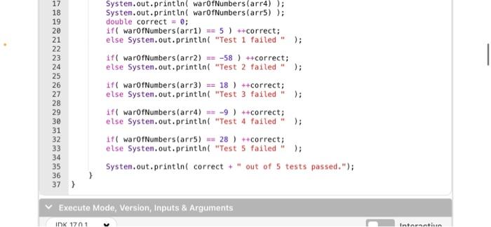 Solved Write a method no break statements the starter code | Chegg.com