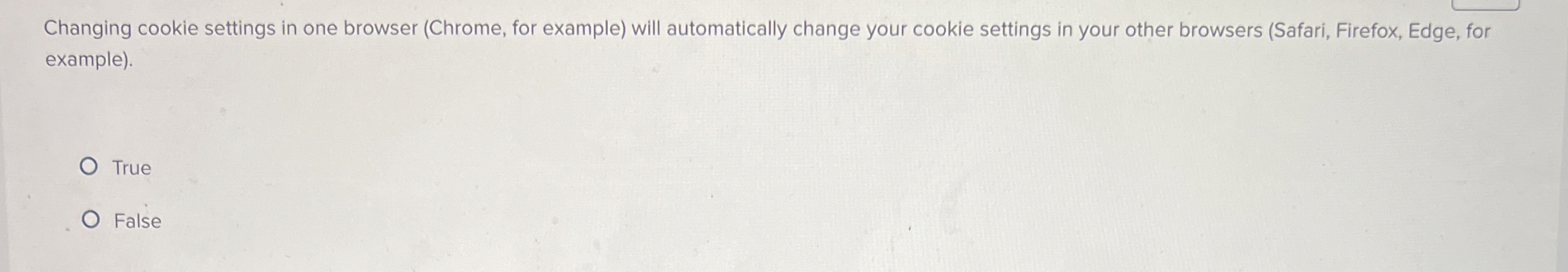 Solved Changing cookie settings in one browser (Chrome, ﻿for | Chegg.com