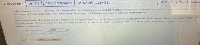 3. [OI2 Points] DETAILS PREVIOUS ANSWERS HARMATHAP12 | Chegg.com