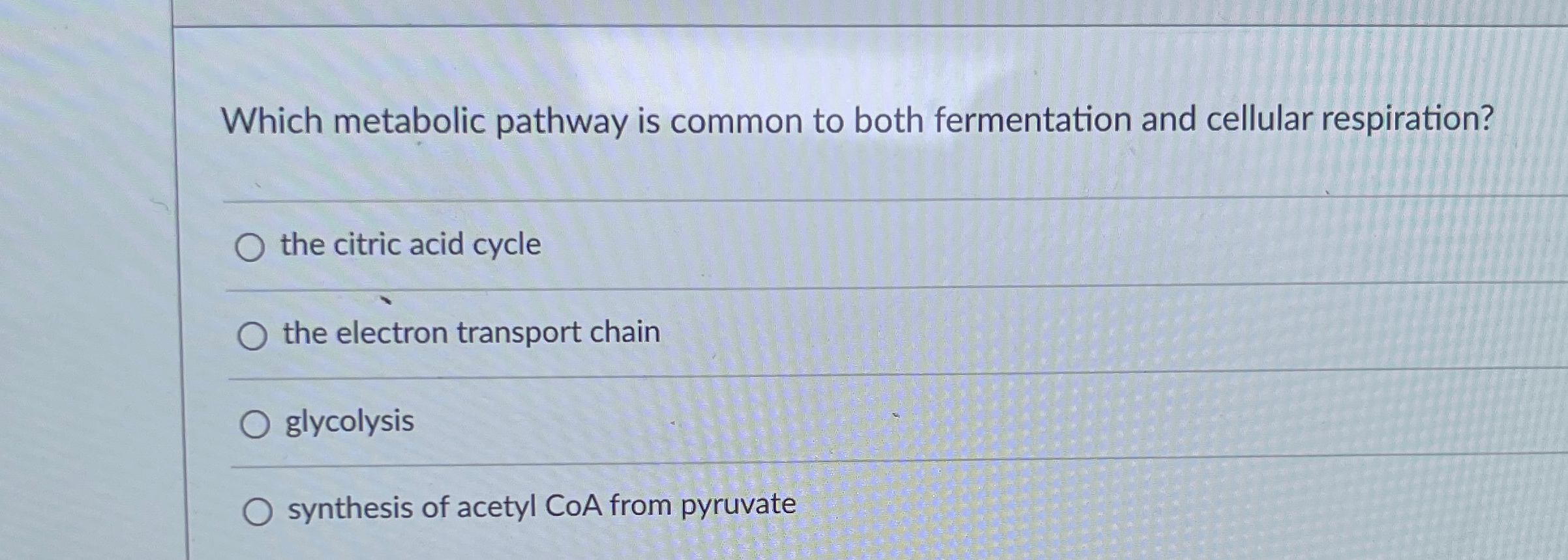 Solved Which metabolic pathway is common to both | Chegg.com