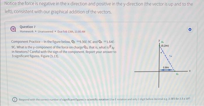 Solved Notice the force is negative in the x-direction and | Chegg.com