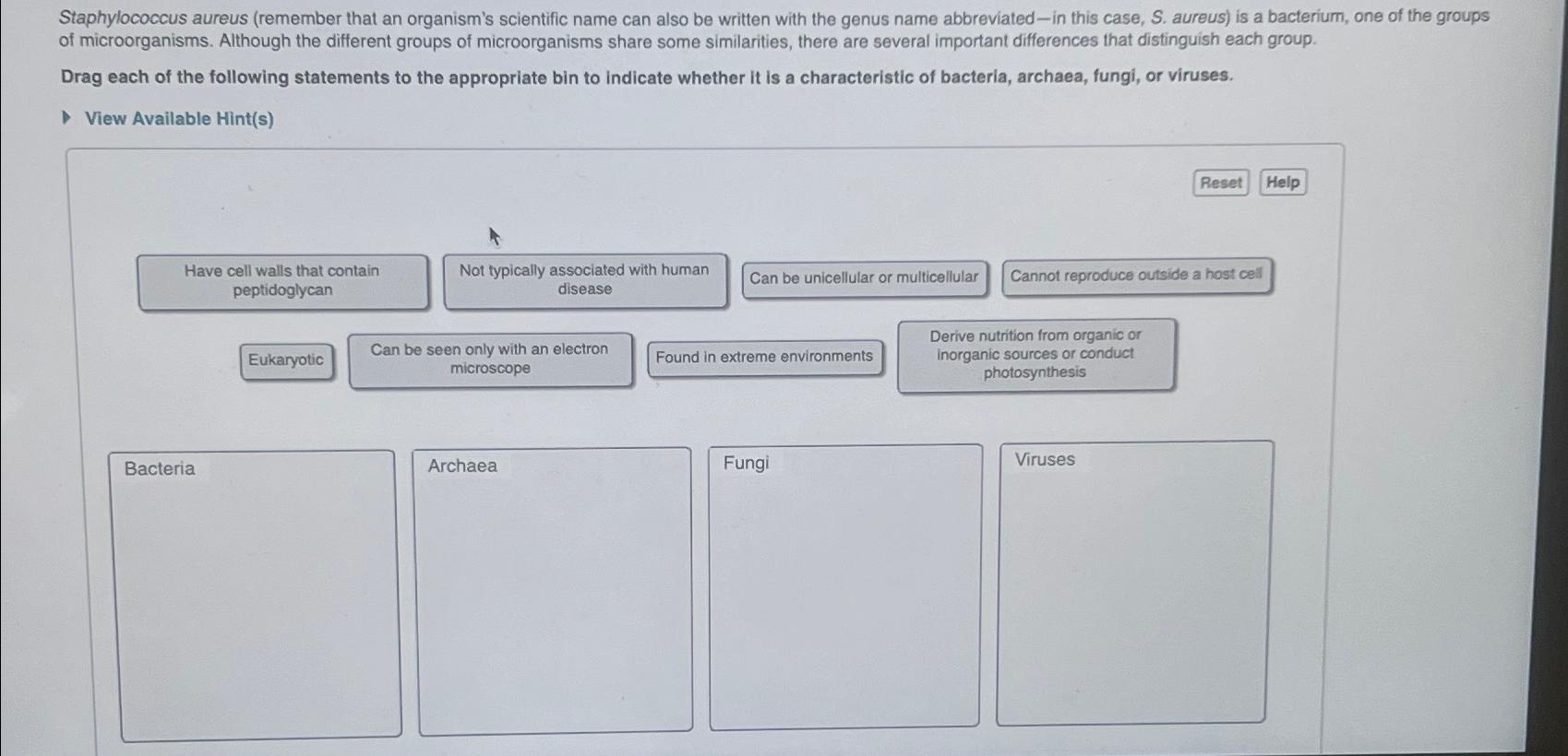 Solved Staphylococcus aureus (remember that an organism's | Chegg.com