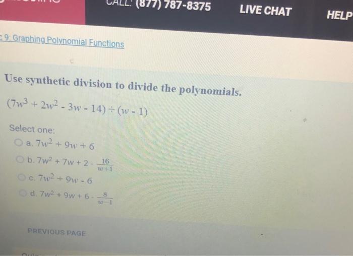 Solved (877) 787-8375 LIVE CHAT HELP 9. Graphing Polynomial | Chegg.com