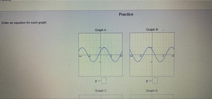 Solved Practice Enter an equation for each graph: Graph A | Chegg.com