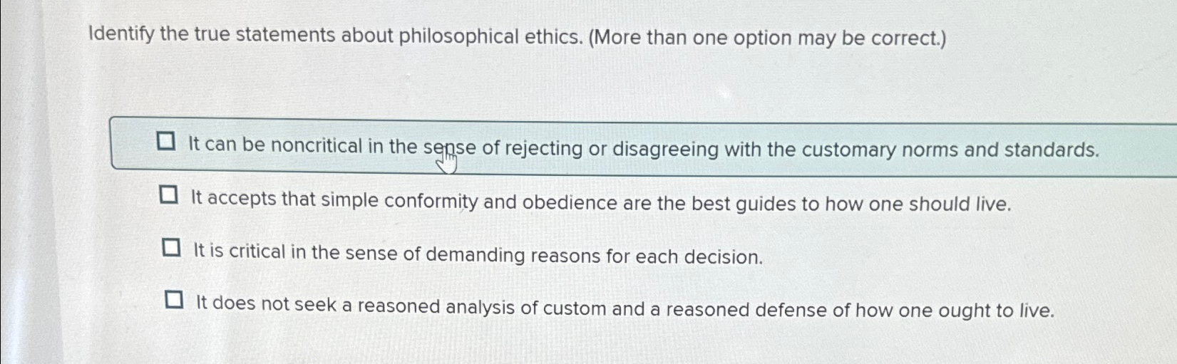 Solved Identify the true statements about philosophical | Chegg.com