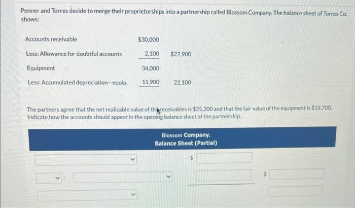 Solved Penner and Torres decide to merge their | Chegg.com