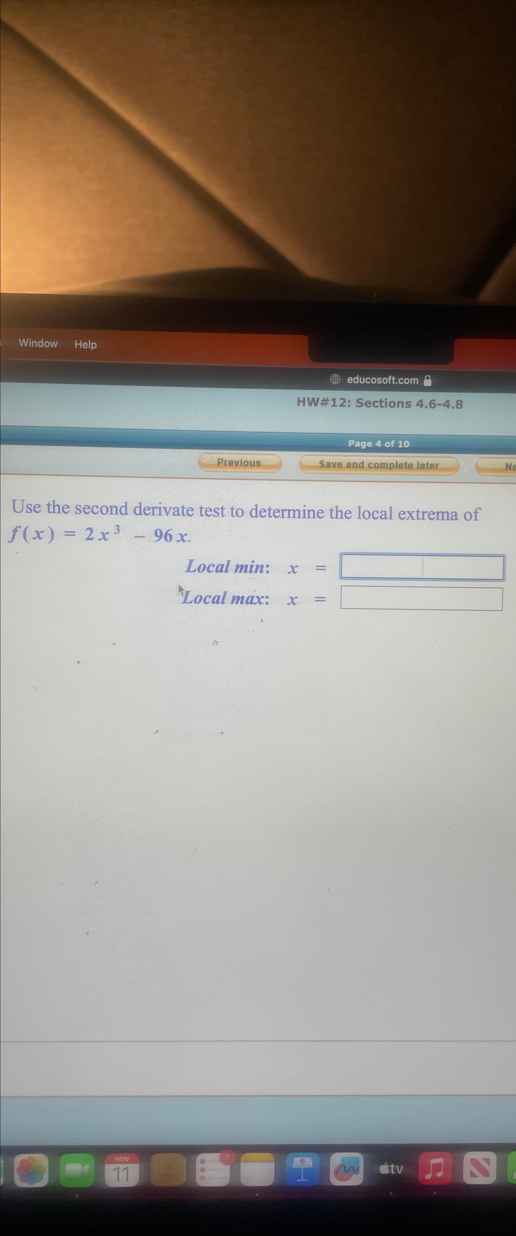 Solved WindowHelpeducosoft.com 8HW#12: Sections 4.6-4.8Page | Chegg.com