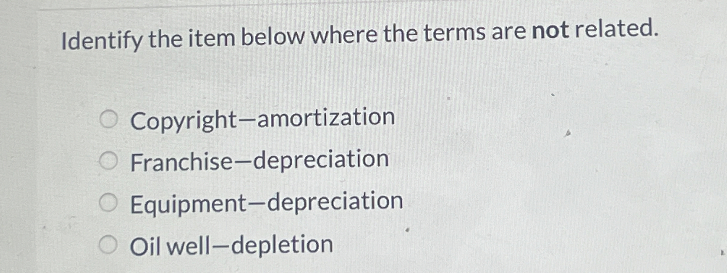 Identify the item below where the terms are not | Chegg.com