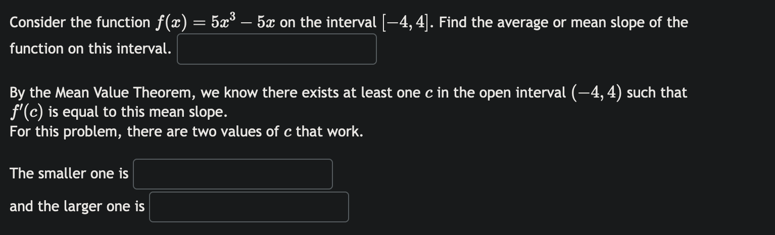 Solved Consider the function f(x)=5x3-5x ﻿on the interval | Chegg.com