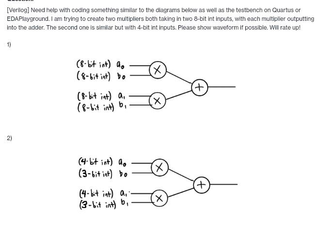 Solved [Verilog] Need help with coding something similar to | Chegg.com