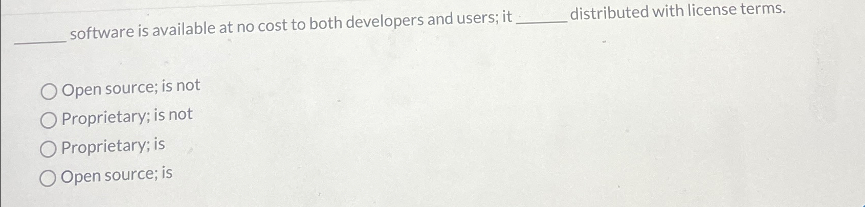 Solved software is available at no cost to both developers | Chegg.com