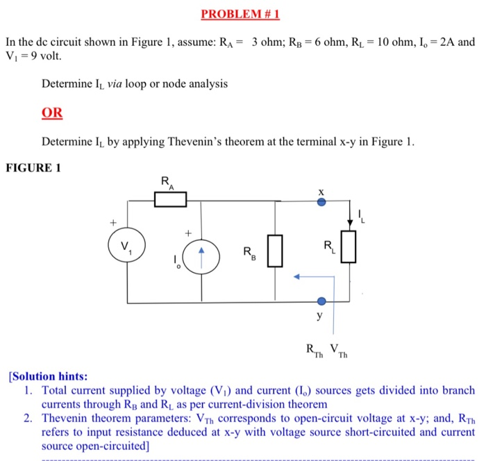 Solved PROBLEM #1 In the de circuit shown in Figure 1, | Chegg.com