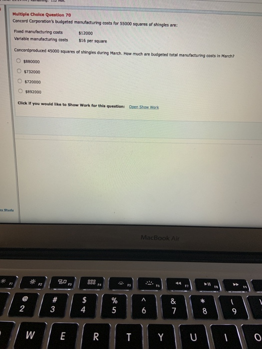 Solved Multiple Choice Question 70 Concord Corporation's | Chegg.com Solved Multiple Choice Question 70 Concord Corporation's | Chegg.com