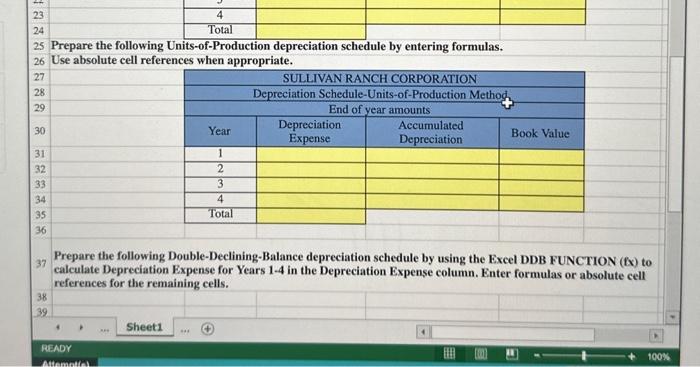 Solved FORMULAS REQUIRED FOR EXCEL. please complete the | Chegg.com