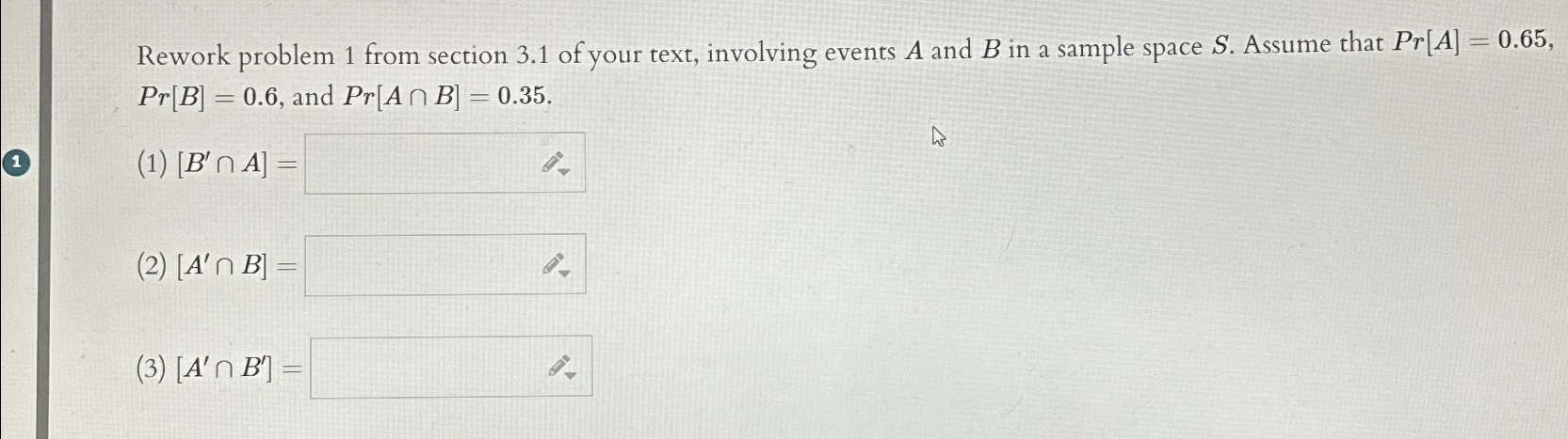 Solved Rework problem 1 ﻿from section 3.1 ﻿of your text, | Chegg.com