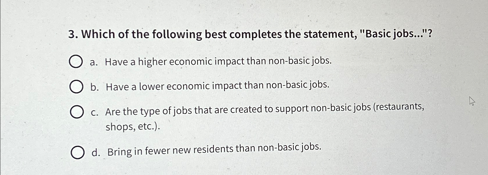 Solved Which of the following best completes the statement, | Chegg.com