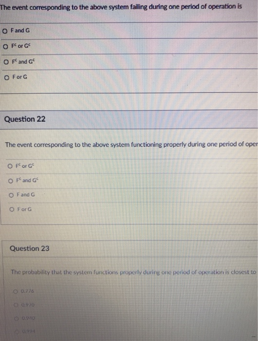 Solved A system has two components that operate parallel, as | Chegg.com