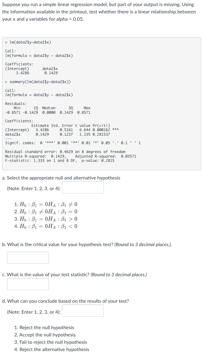a. ﻿Select the appropriate null and alternative | Chegg.com